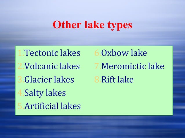 Types of lake | PPT