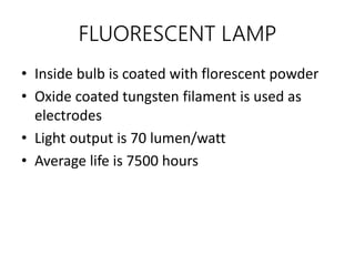Types of lamps | PPTX