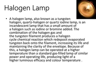Types of lamps | PPTX