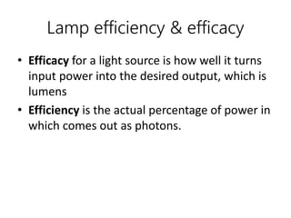 Types of lamps | PPTX