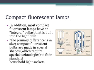 Types of lamps | PPTX