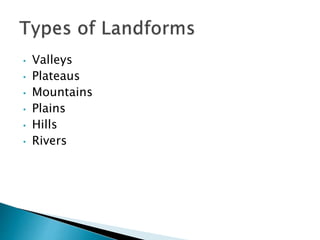 Types of landforms | PPTX