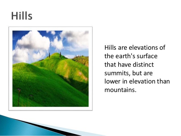 Types of landforms