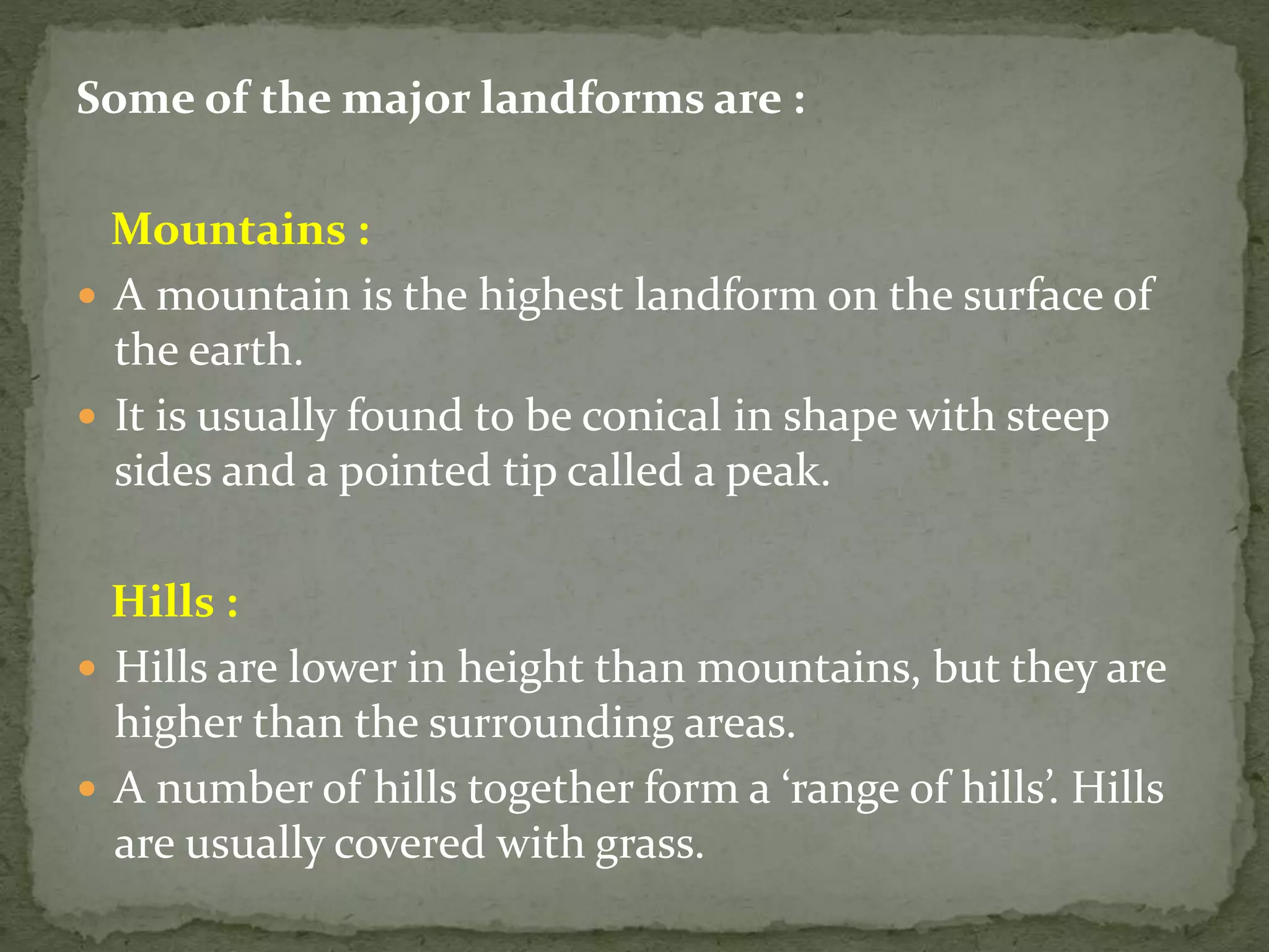Types of landforms | PPTX