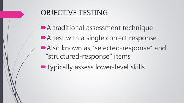 Types of language assessment | PPT