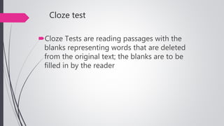 Types of language assessment | PPTX