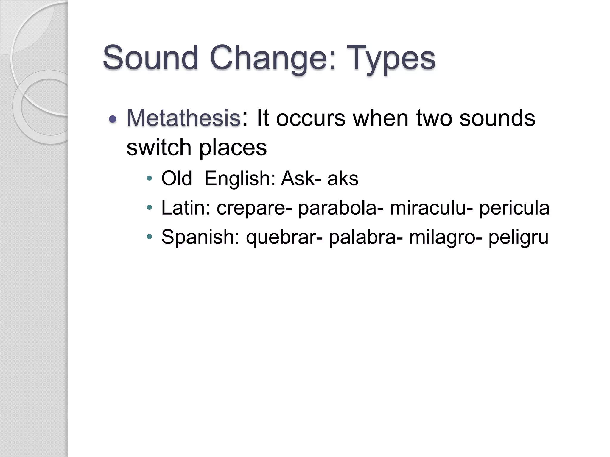 Types of language change | PPTX