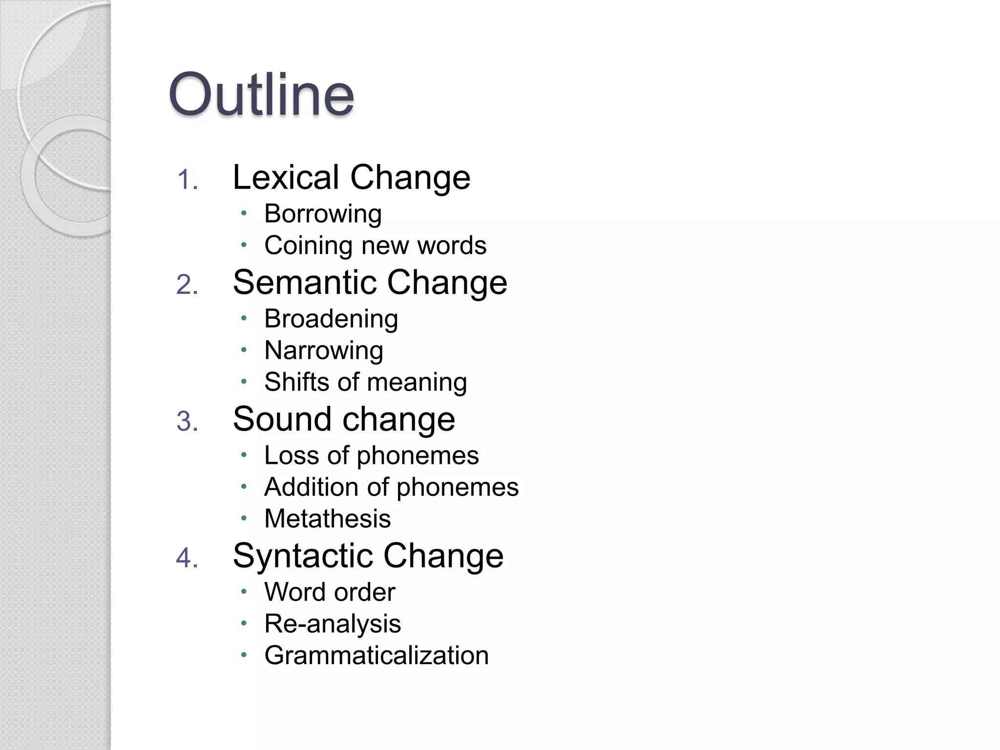 Types of language change | PPTX
