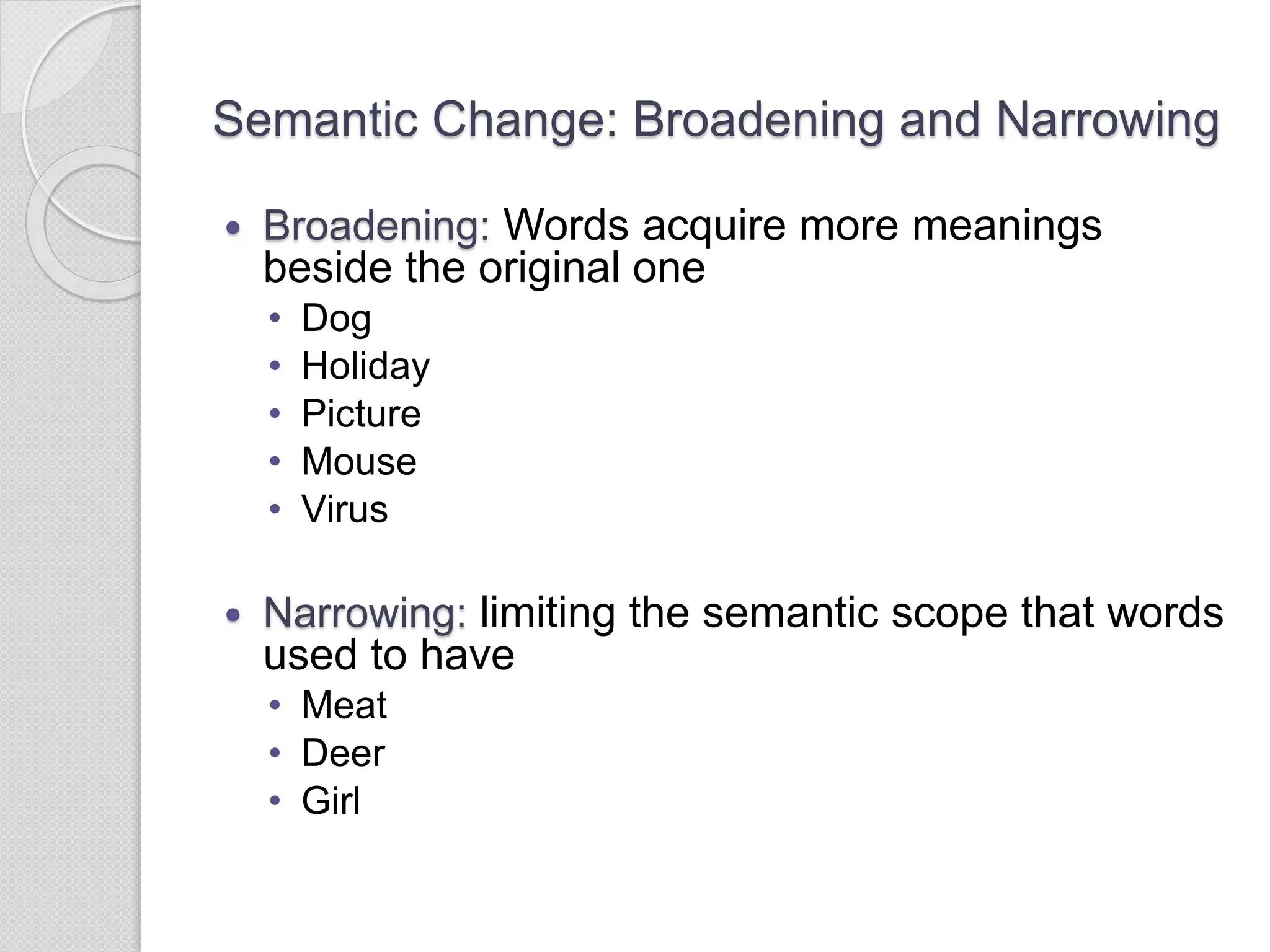 Types of language change | PPTX