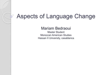 Types of language change | PPTX