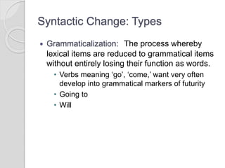 Types of language change | PPTX