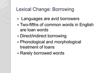 Types of language change | PPTX