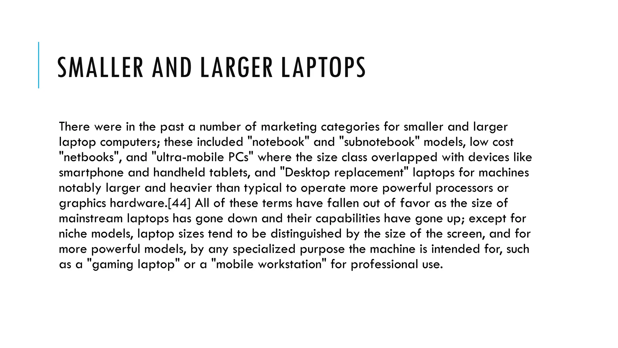 A Small PPT on different types of Laptops | PPTX
