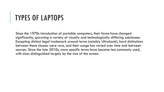 A Small PPT on different types of Laptops | PPTX