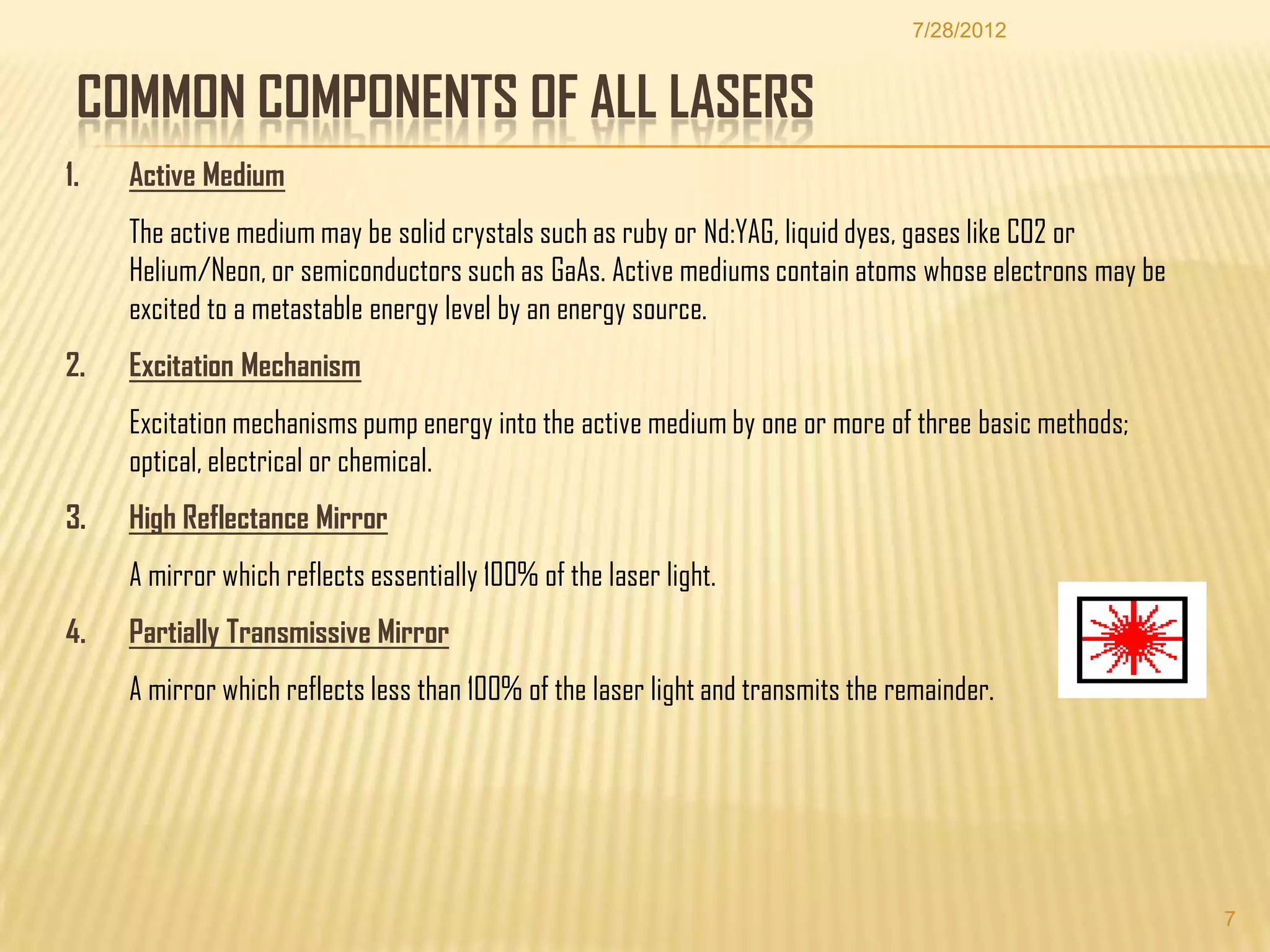 Types of laser | PPTX