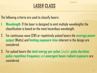 Types of laser | PPTX