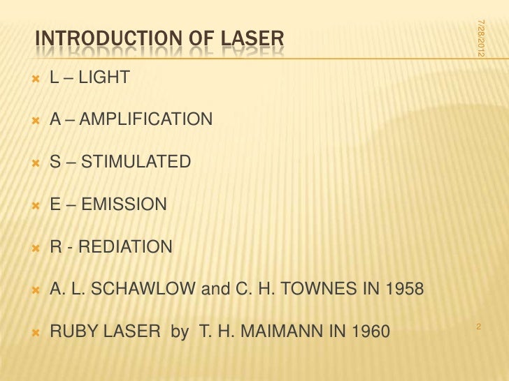 Types of laser