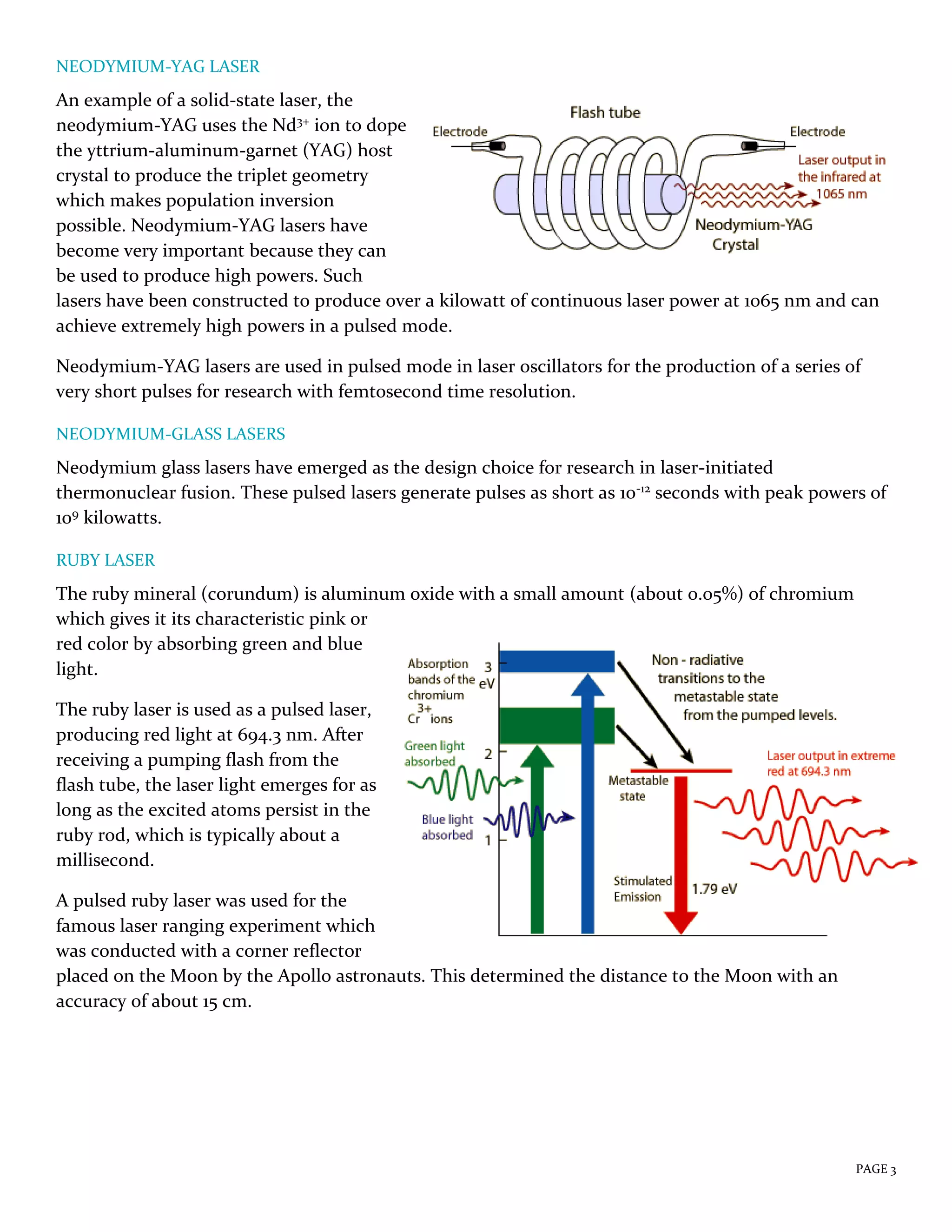 Types of laser used in laser cutting machines | PDF | Chemistry | Science