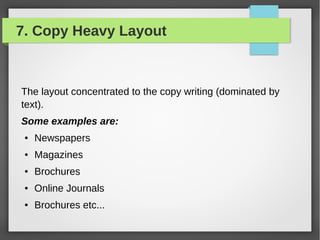Copy Heavy Layout