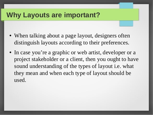 Types of Layouts by ADMEC Multimedia Institute