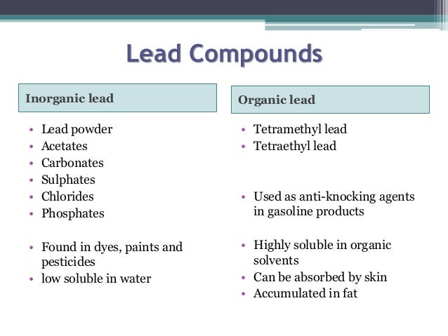 Types of lead bioremediation