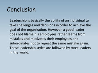 Types of leadership | PPTX