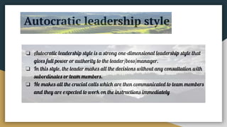 Types of leadership | PPTX