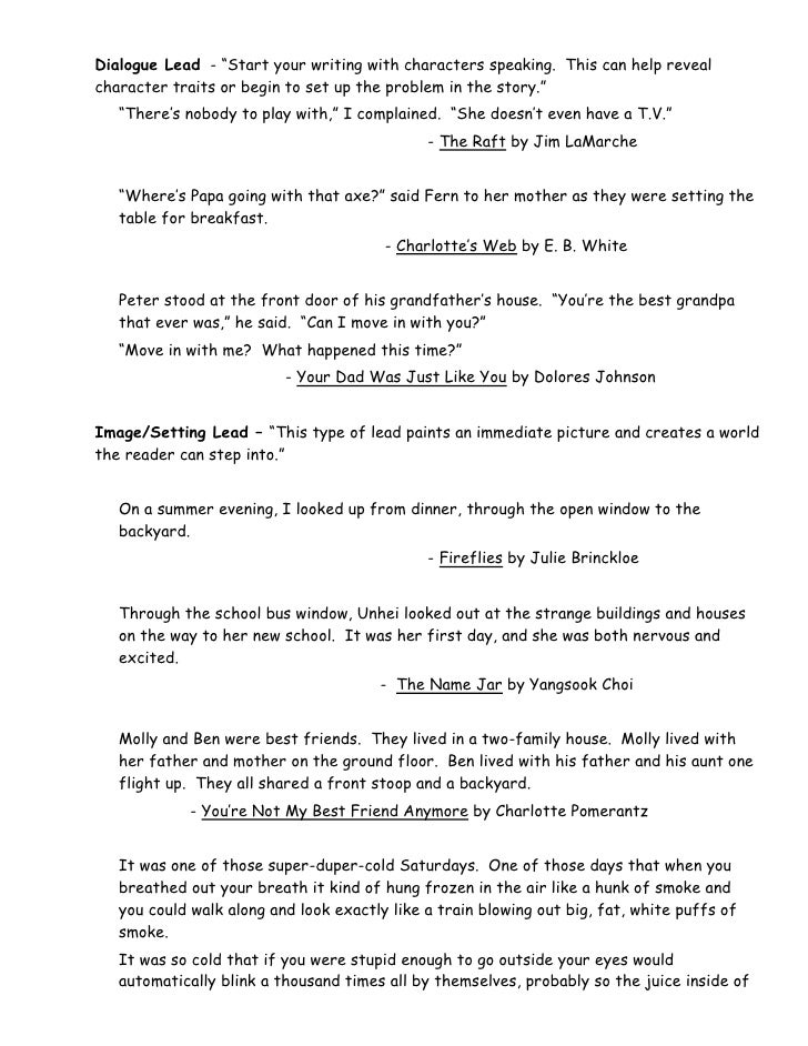 Types Of Leads Handouts