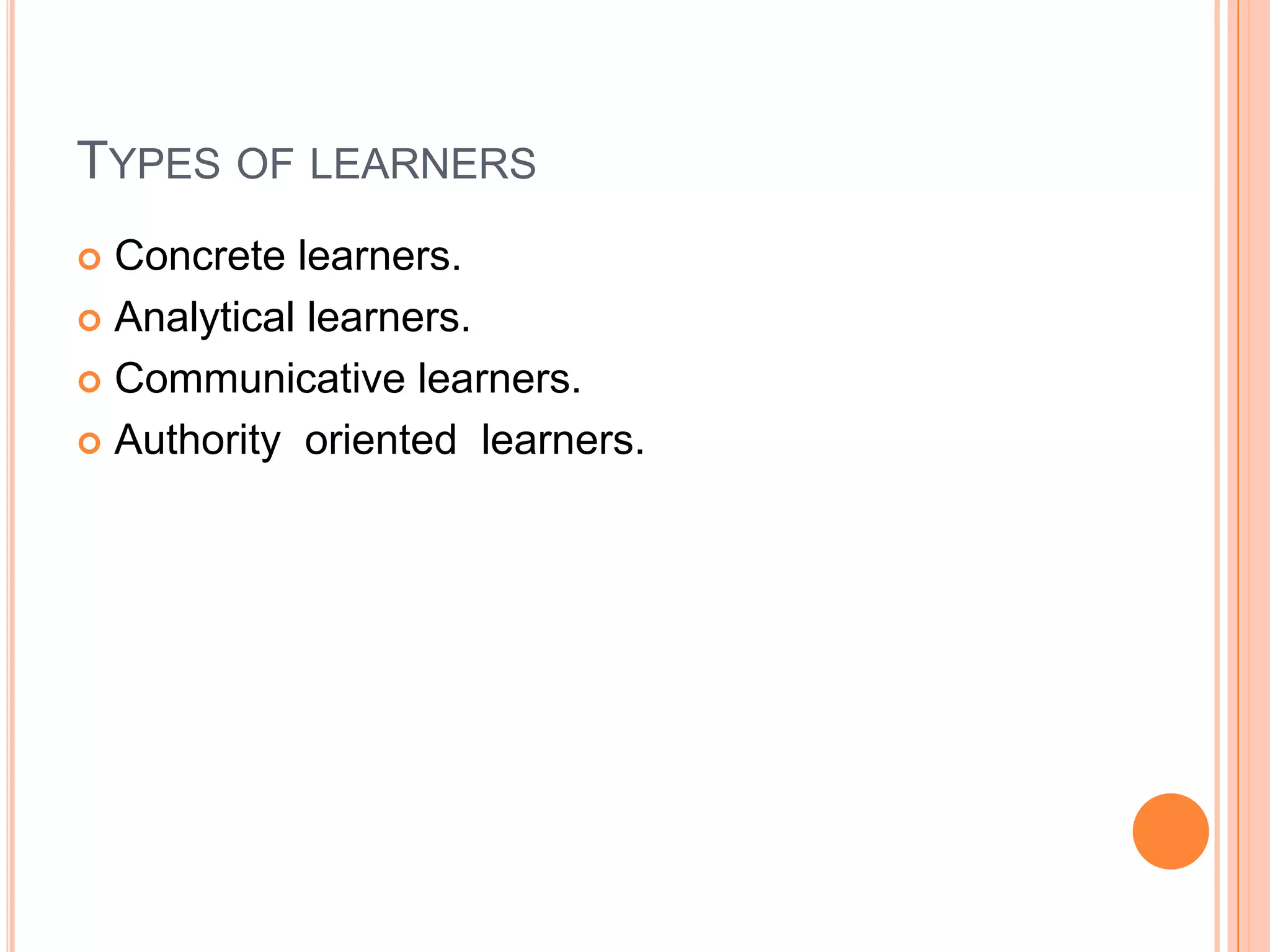 Types of learners 2 | PPTX