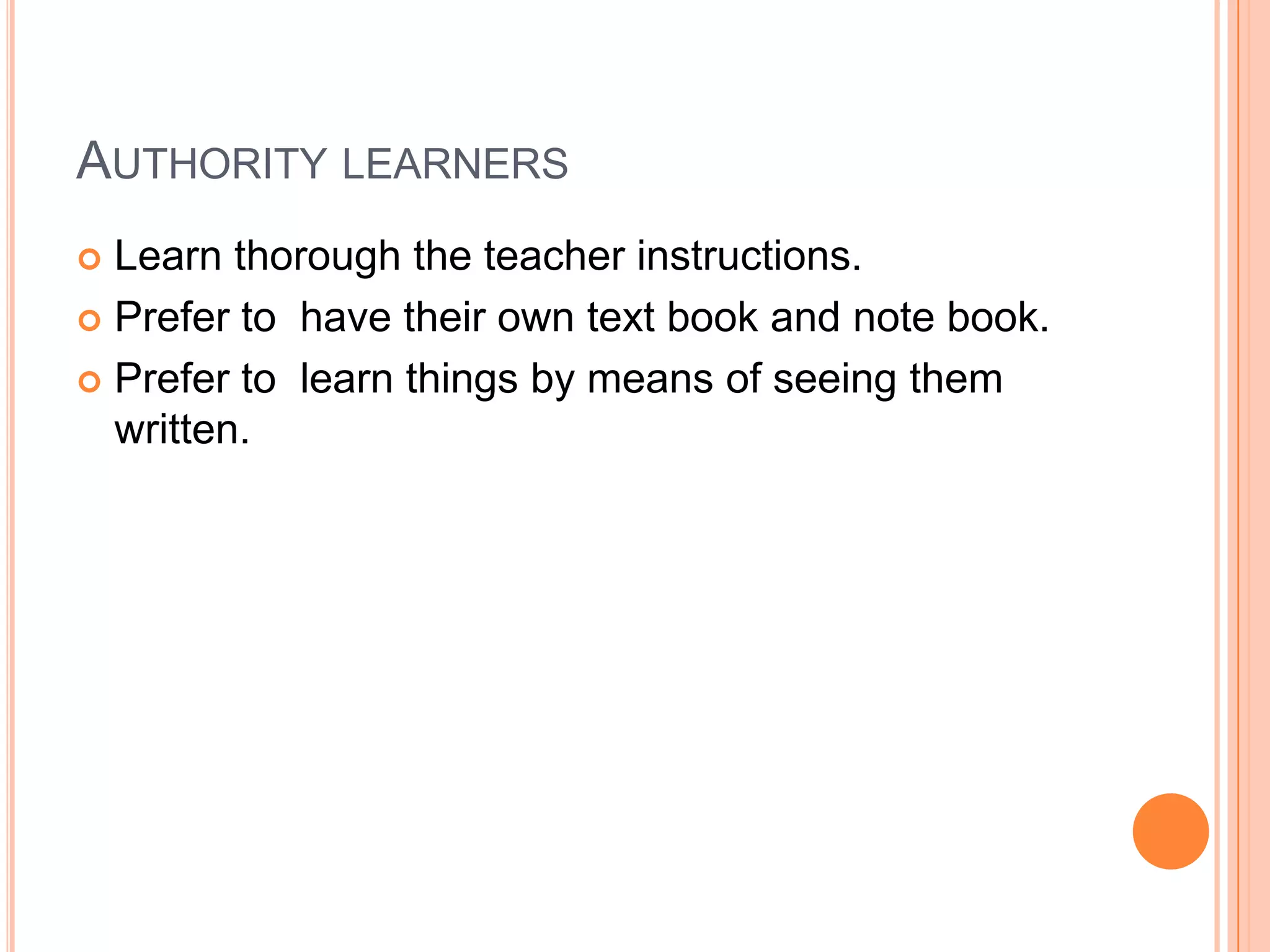 Types of learners 2 | PPTX