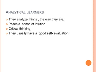 Types of learners 2 | PPTX