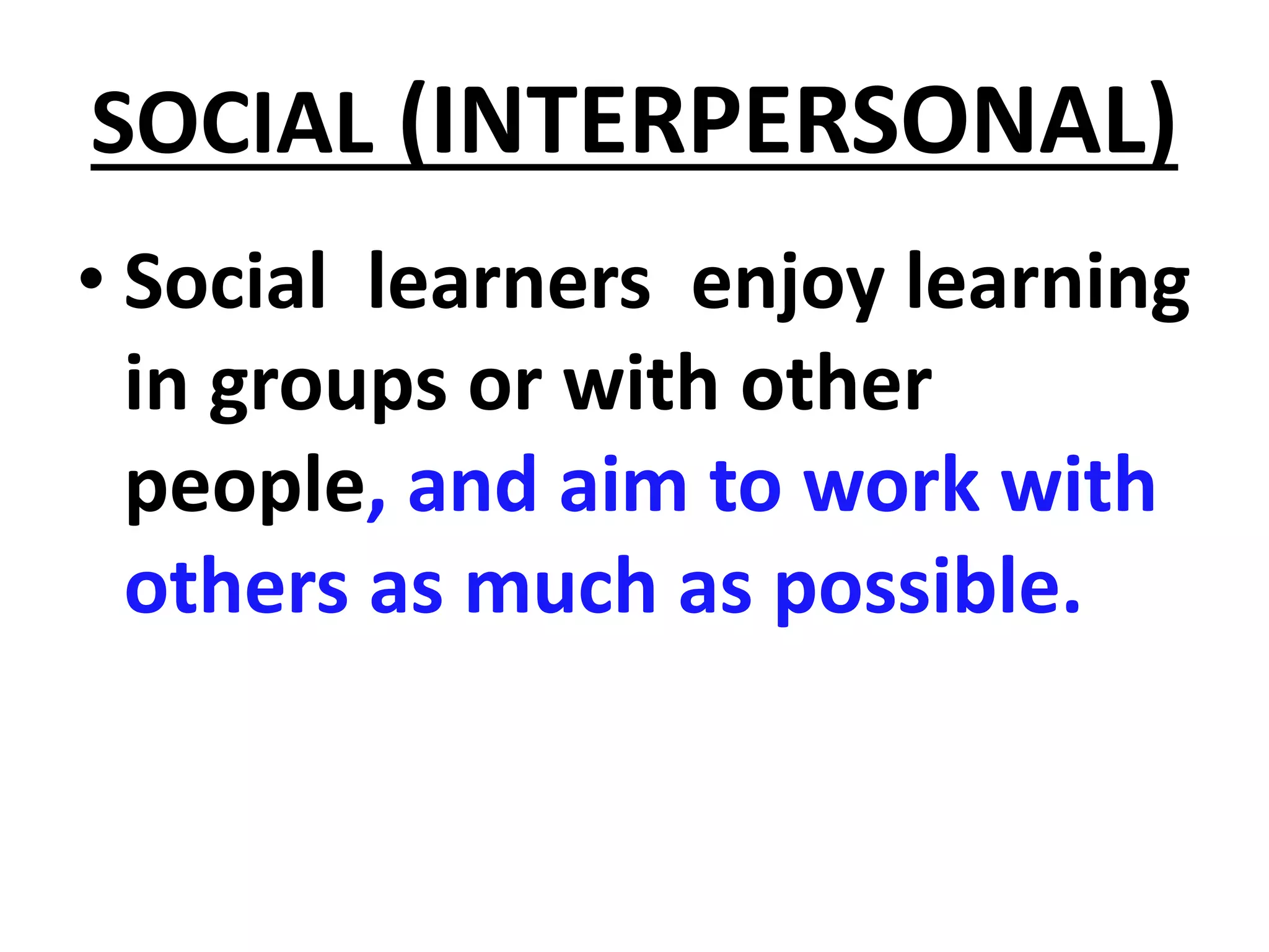 TYPES OF LEARNING | PPTX