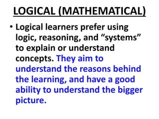 TYPES OF LEARNING | PPTX