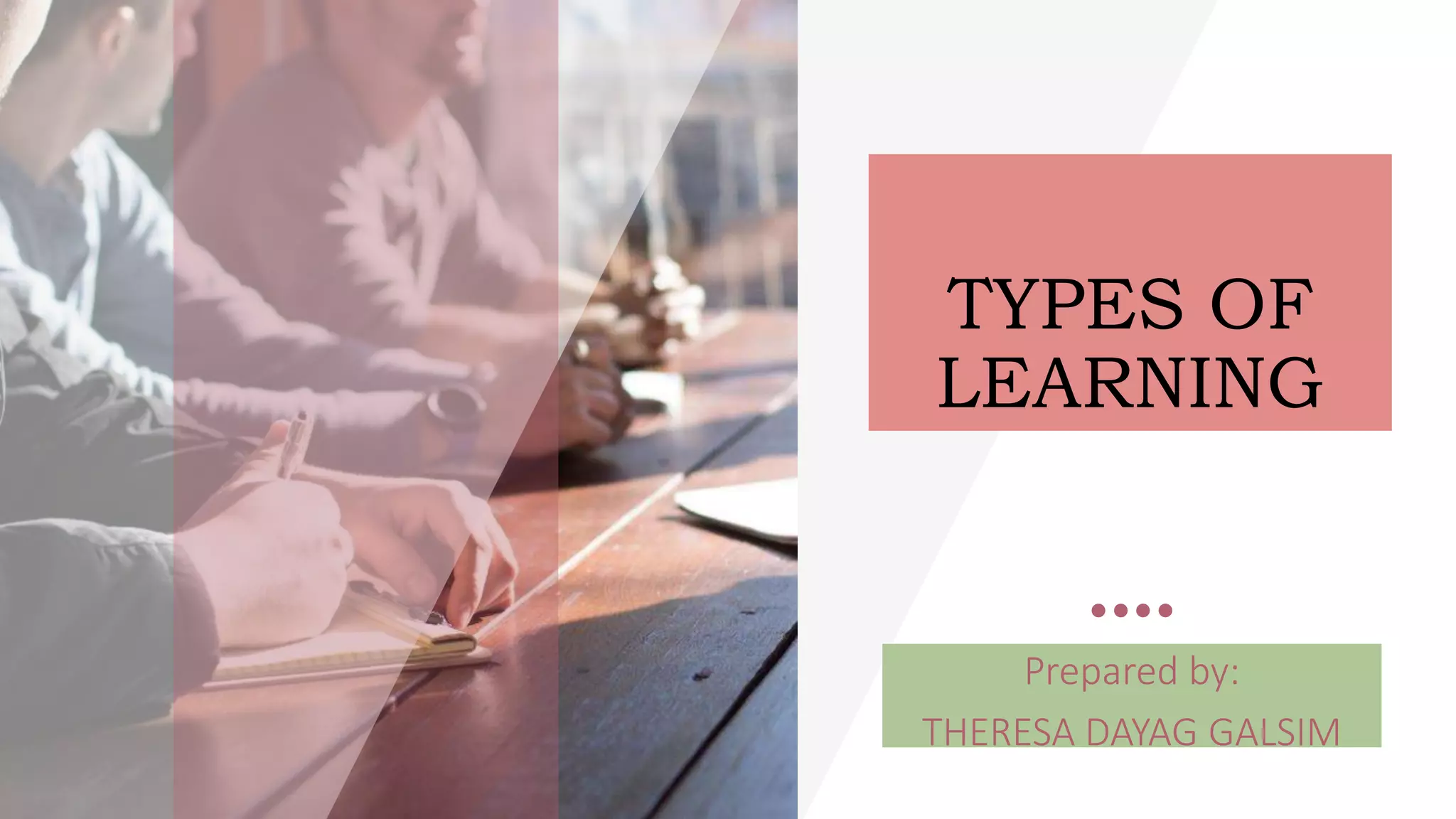 Types of learning | PPTX