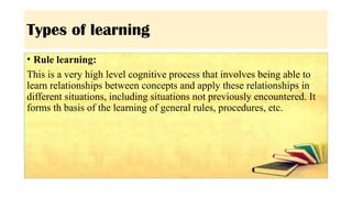 types of learning.pptxbjzncjnzjc ncxzkc nkzjxnck | PPT
