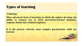types of learning.pptxbjzncjnzjc ncxzkc nkzjxnck | PPT