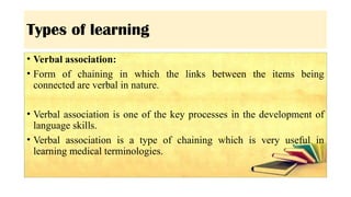 types of learning.pptxbjzncjnzjc ncxzkc nkzjxnck | PPT