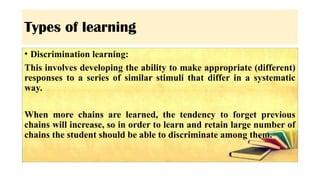 types of learning.pptxbjzncjnzjc ncxzkc nkzjxnck | PPT