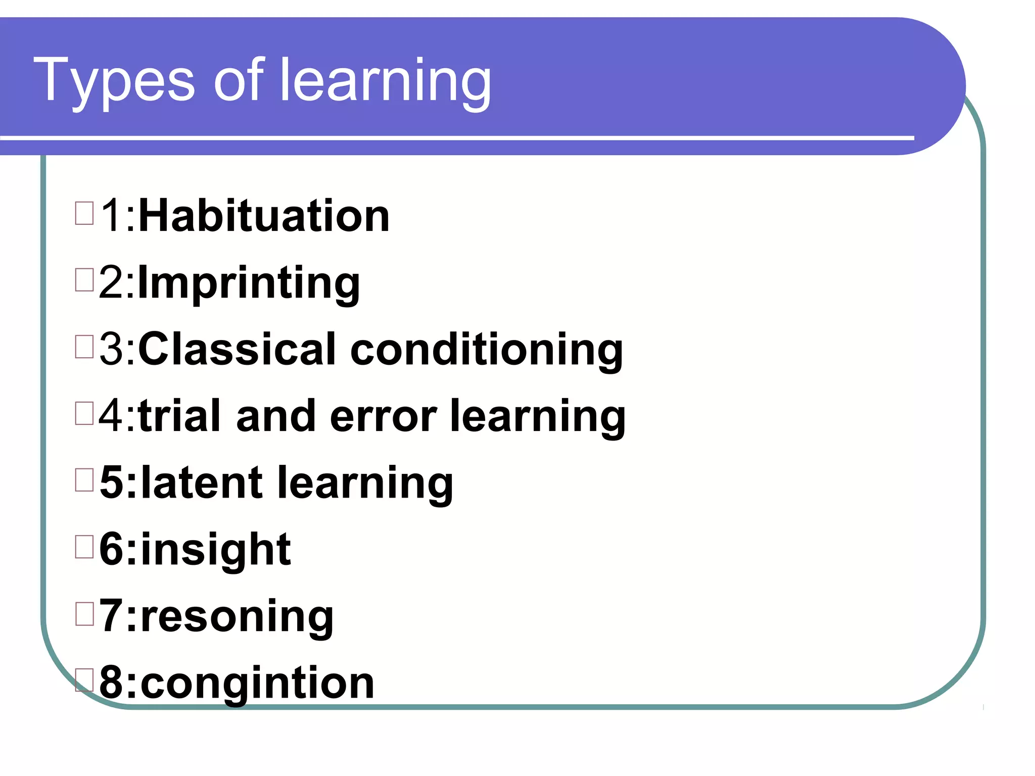 Types of learning behavier | PPTX