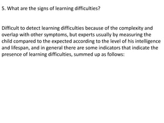 Types of learning difficulties and treatment methods | PDF