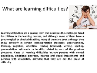 Types of learning difficulties and treatment methods | PDF
