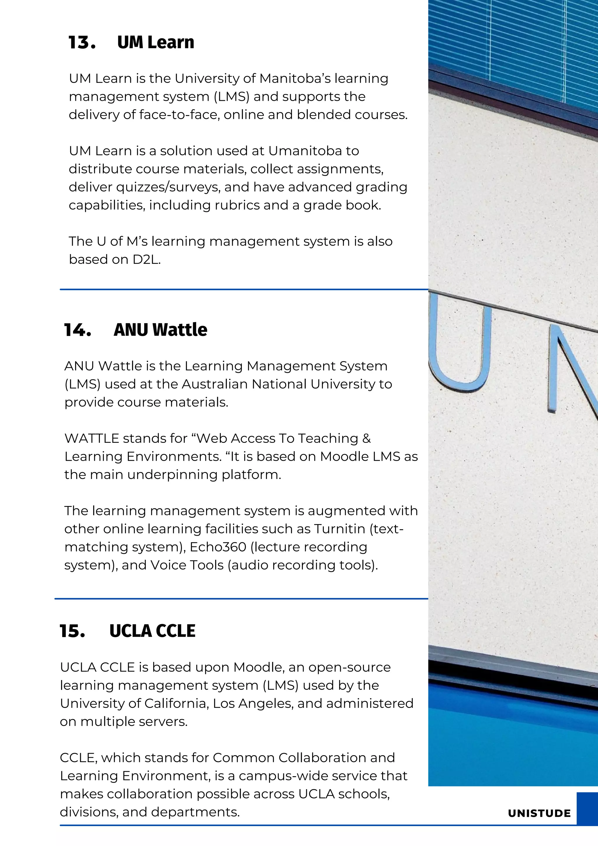 Types of learning management systems used by top universities | PDF
