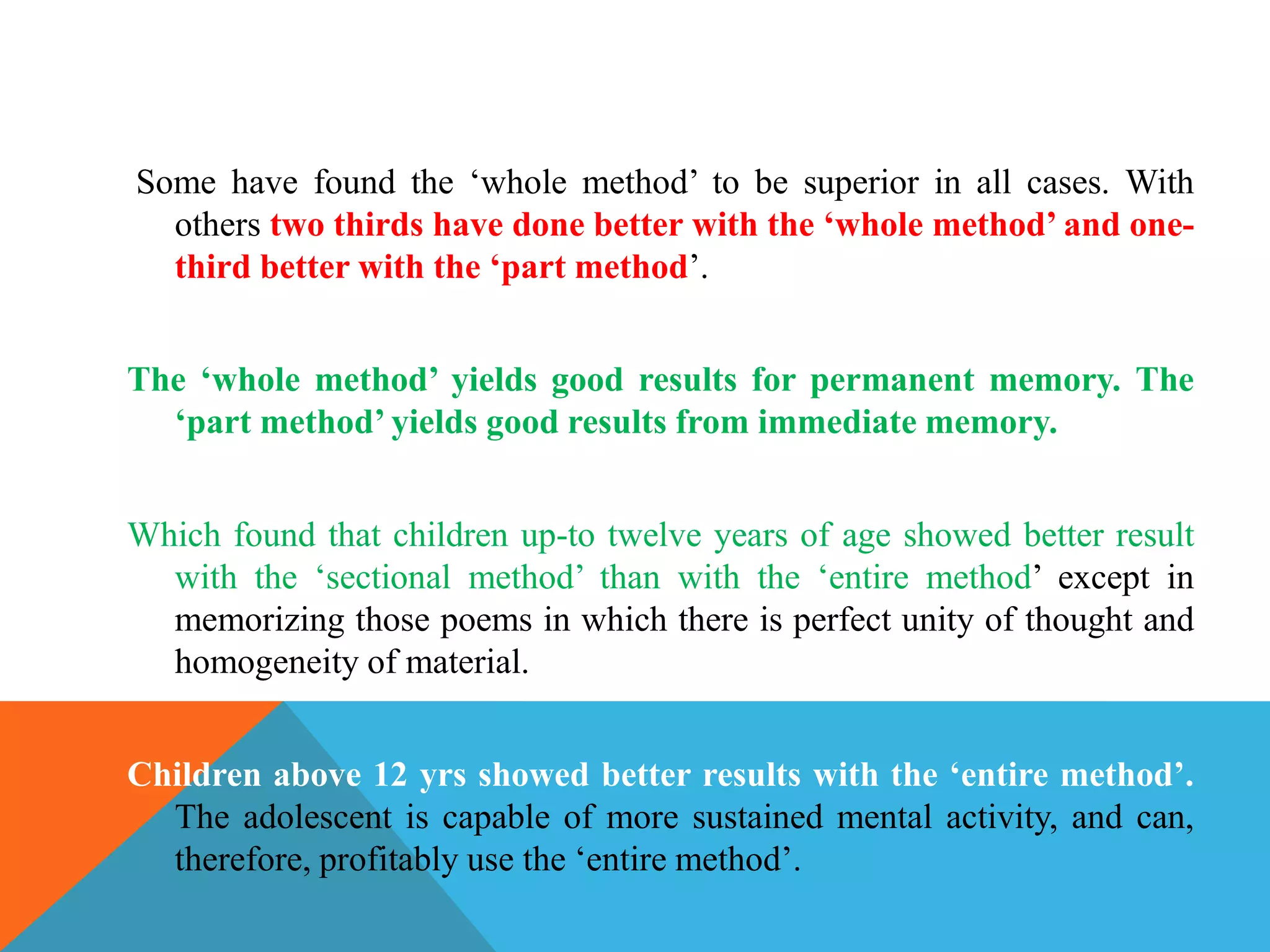 Types of learning method | PPTX