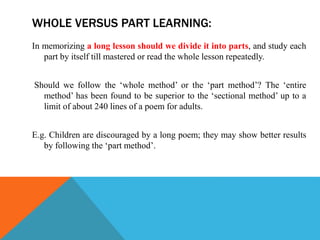 Types of learning method | PPTX
