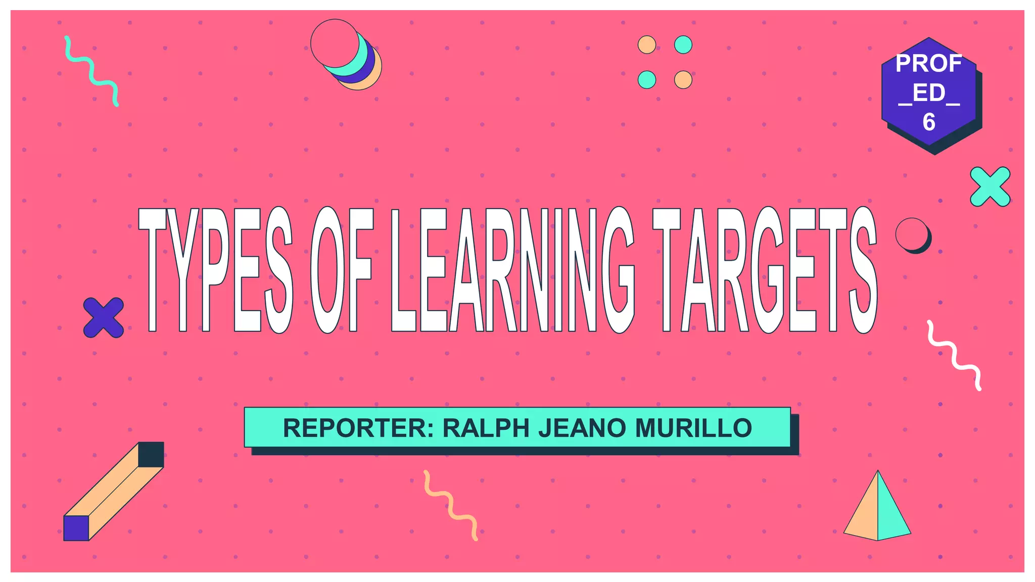 TYPES OF LEARNING TARGETS PROF. ED 6_REPORT_RALPH JEANO MURILLO_III ...