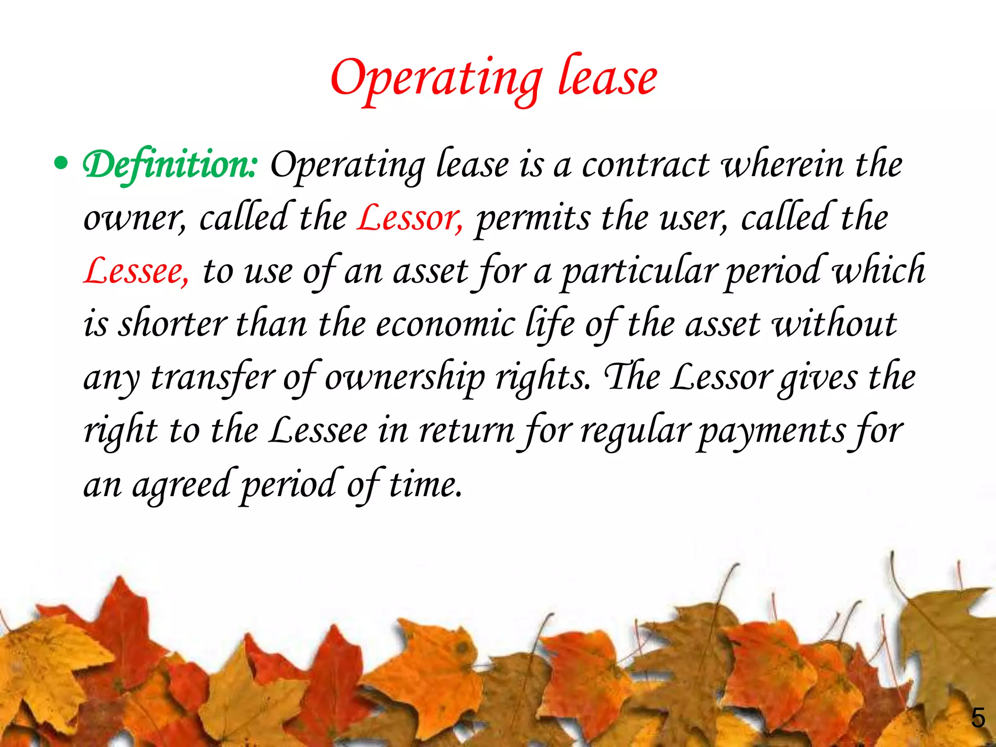 Types of leasing by maninder singh | PPTX