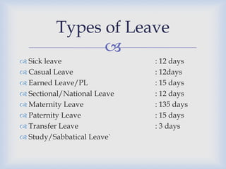 Types of leave | PPTX