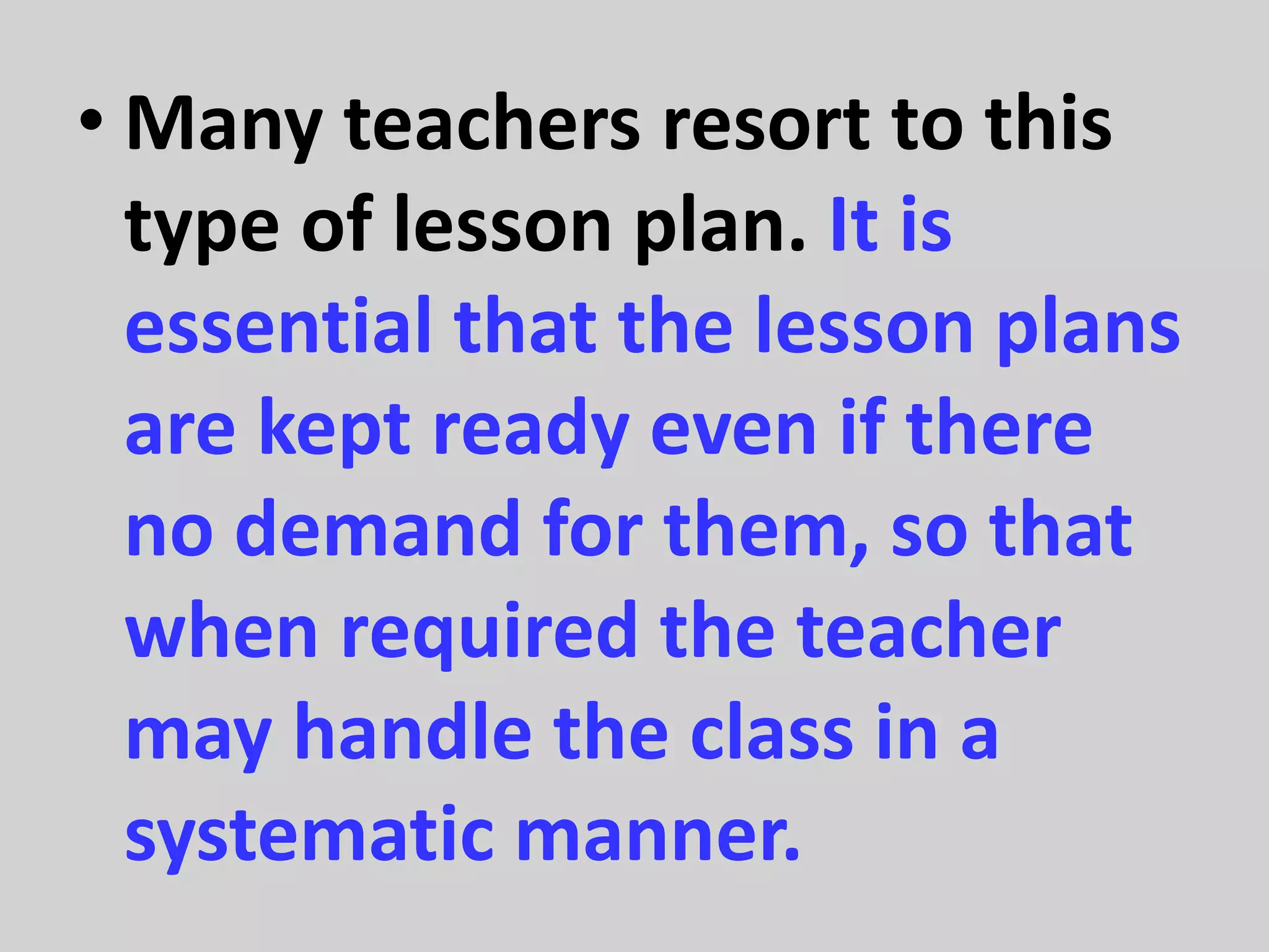 TYPES OF LESSON PLAN | PPTX