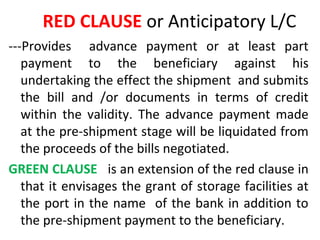 Types of letter of credits on 11 09 2012 | PPT