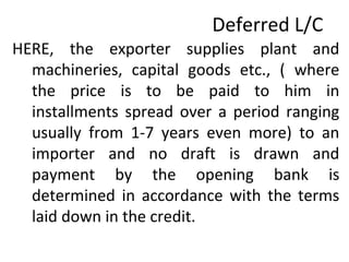 Types of letter of credits on 11 09 2012 | PPT